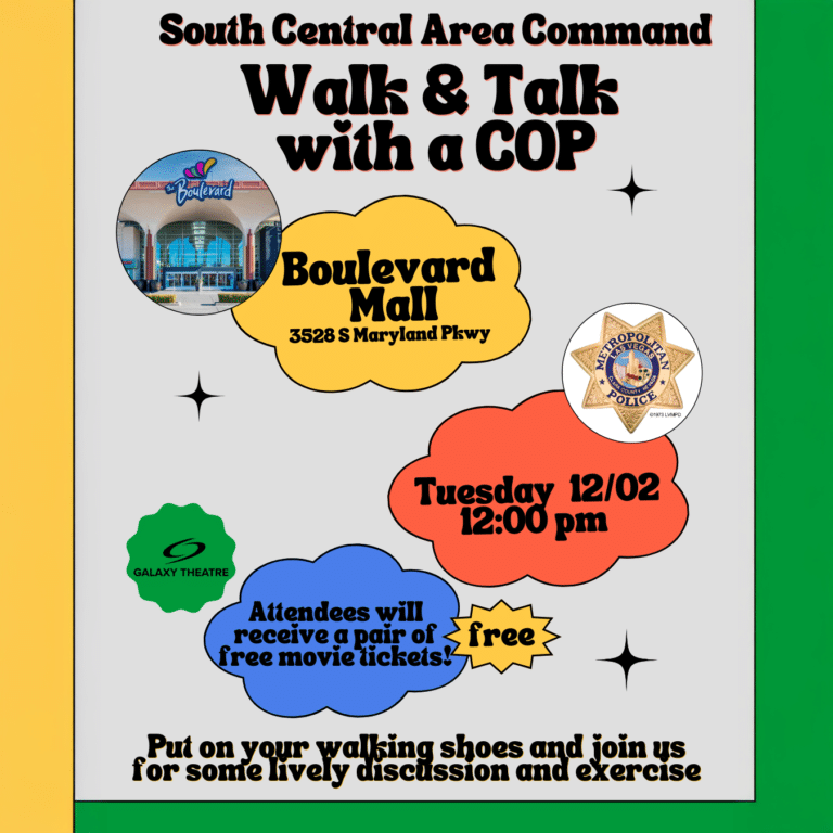 Walk & Talk with a COP! December 2025 - Boulevard Mall
